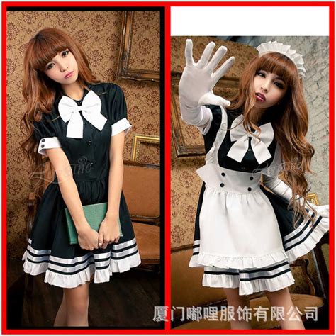 Restaurant Maid Cosplay Classic Cute Maid Costume Black And White Maid