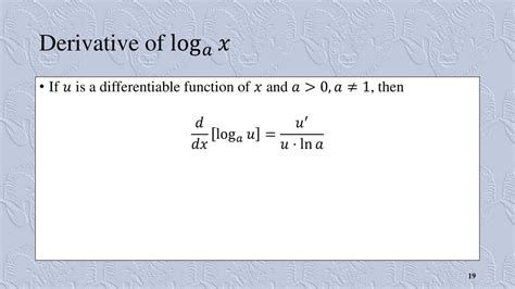 Derivatives Of Exponential And Logarithmic Functions Ppt Download