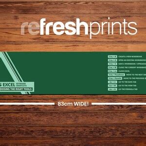 Mouse Mat Excel Keyboard Shortcuts Perfect For Your Office Desk Etsy