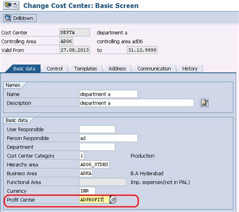Assign Profit Centers To Cost Centers In Sap Sap Tutorial