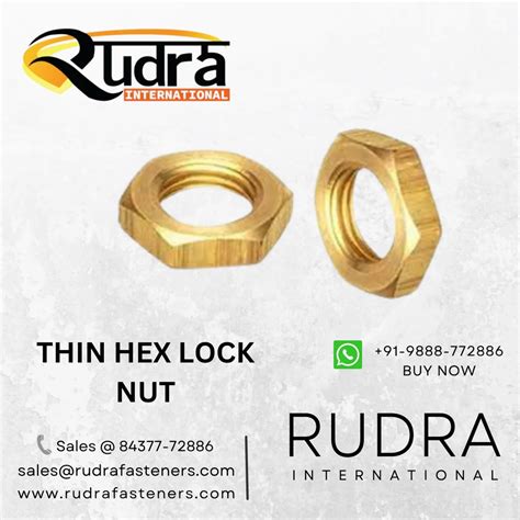 Broaching Hex Thin Lock Nuts Brass Bronze Nominal Nut Diameter M20 20 Mm At ₹ 115 Kg In
