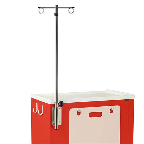 Harloff Emergency Carts Iv Pole Attachment Mr Conditional Mri Safe
