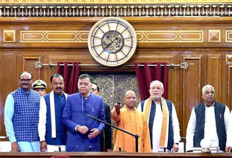 Presentation Of Indian Constitution Replica In Uttar Pradesh Assembly