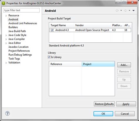 Andengine Tutorial Getting Started Kulíš Android