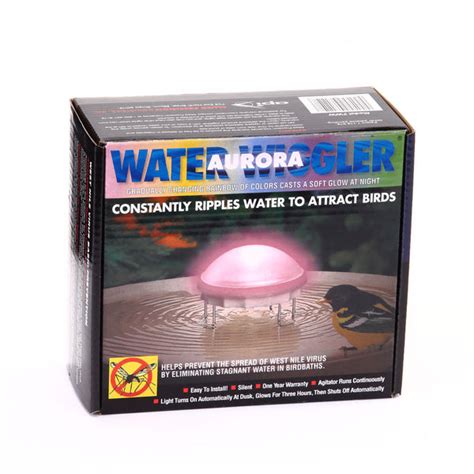 Water Wiggler Bird Bath Water Agitator Includes Rainbow Night Light