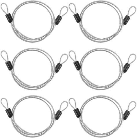 6pcs 315 Inch Security Steel Cable 4mm Stainless Steel Wire Heavy Duty