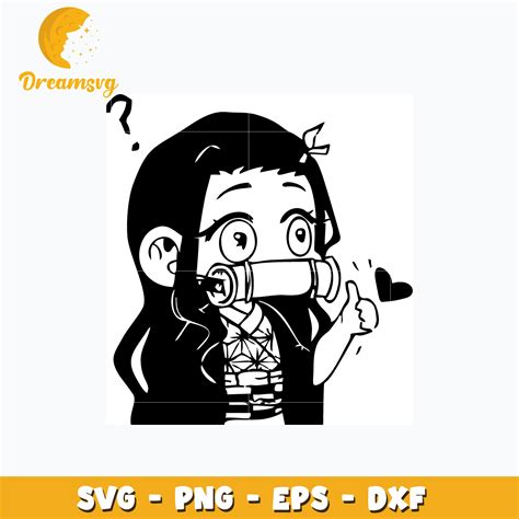 Kamado Nezuko Chibi Cute Svg Anime Svg Kimetsu No Yaiba Svg