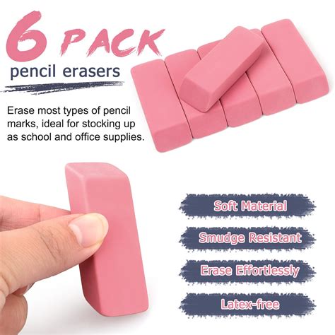 Erasers Pink Pencil Erasers For Drawing Artist Eraser