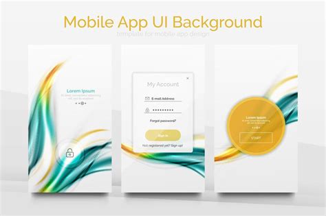 Premium Vector Mobile Application Interface Background Design