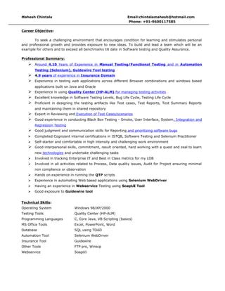 Test Engineer DOC