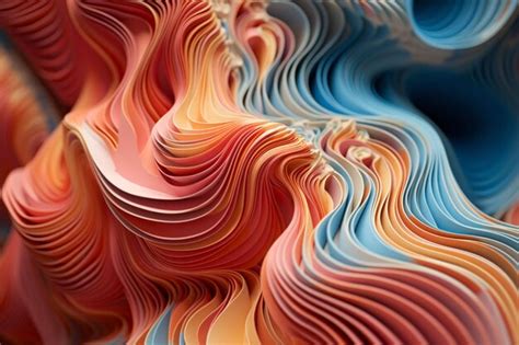Premium Photo An Abstract Curve Layered Textural Surfaces