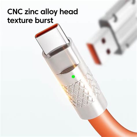 Cáp Sạc Nhanh 120w Cá Mập Bọc Thép Usb Ra Type C Dây Silicon Dài 1 5m