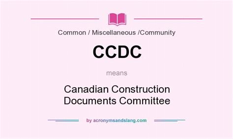 Ccdc Canadian Construction Documents Committee In Common Miscellaneous Community By