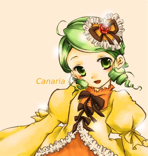 Kasabe Miori Kanaria Rozen Maiden Commentary Request 1girl Blush Dress Drill Hair Green