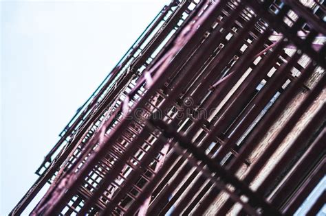 Abstract Perspective Of A Building S Structural Framework With