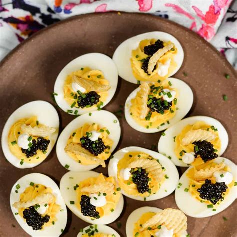 Fancy Deviled Eggs With Caviar Foodology Geek