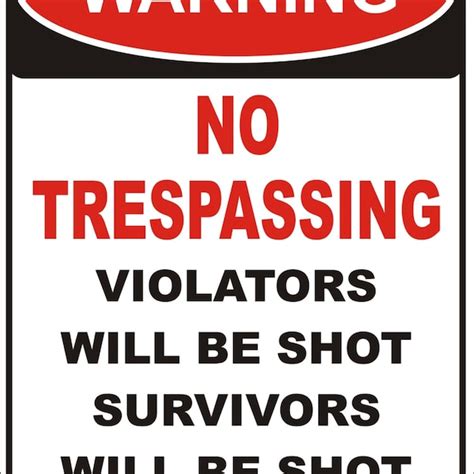 No Trespassing Sign Etsy