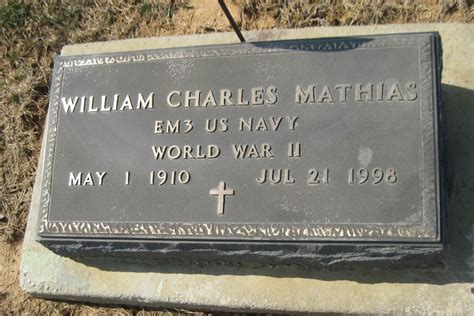 William Charles Mathias 1910 1998 Find A Grave Memorial