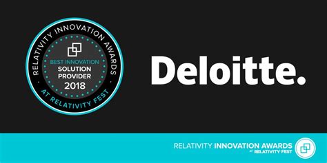 Relativity On Linkedin Congrats To Deloitte For Their Best Solution