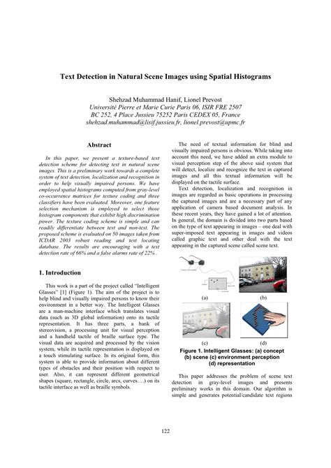 pdf text detection in natural scene images using spatial histograms