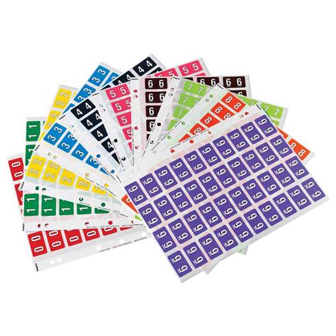 Buy The Codafile Label Numeric Miniset 0 9 25mm Pack Of 10 Sheets