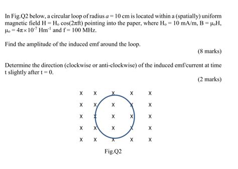 Solved In Fig Q Below A Circular Loop Of Radius A Cm Chegg