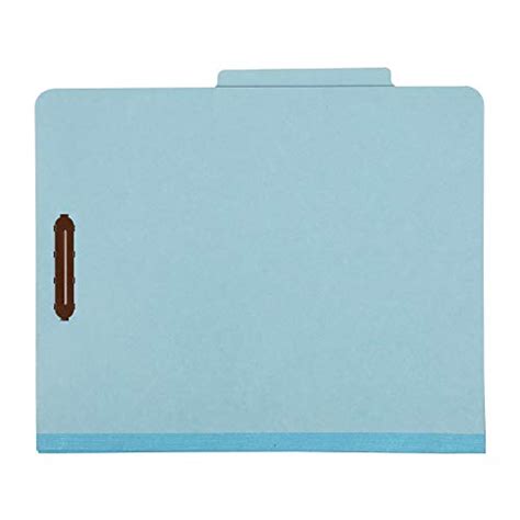 Amazon Basics Classification Folder 100 Recycled 1 Divider 2 Embedded Letter Light Blue