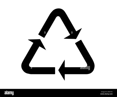 Recycle Icon Silhouette Vector Art White Background Stock Vector Image
