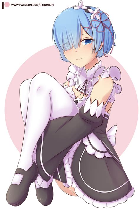 Rem Re Zero Kara Hajimeru Isekai Seikatsu Drawn By Raion Raionart Danbooru