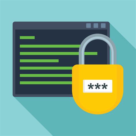 Secured Program Icon Flat Style 14486965 Vector Art At Vecteezy