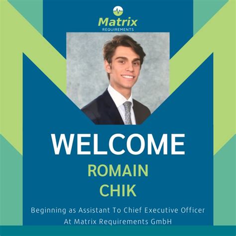 擁有 Linkedin 檔案的 Romain Chik：new Employee At Matrix Requirements Gmbh