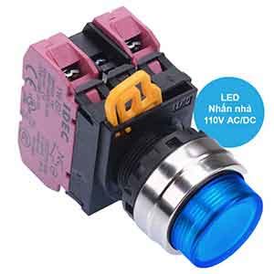 Nút Nhấn Nhả Có đèn Idec Yw4l M2e02qhs 110vac D22 2nc Xanh