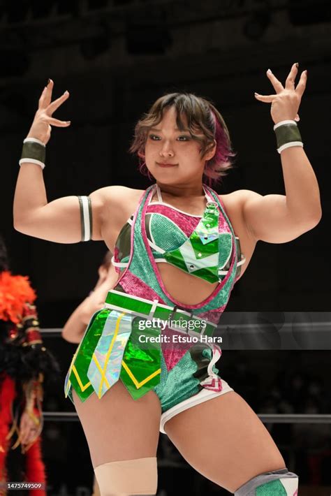 Saya Iida Poses During The Womens Pro Wrestling Stardom At News
