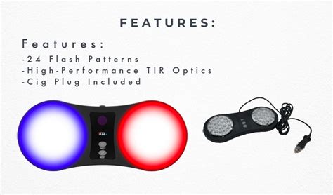 Arc Tir Led Warning Flip Down Visor Light X Av2 Stl