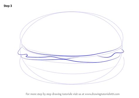 Learn How To Draw A Hamburger Snacks Step By Step Drawing Tutorials