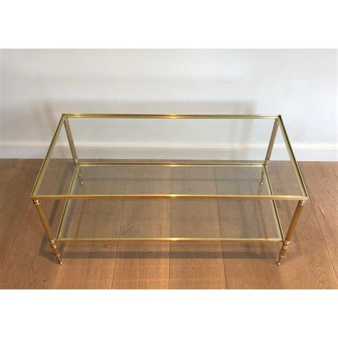 Brass Rectangular Coffee Table In The Style Of Maison Jansen Circa 1940 Chairish
