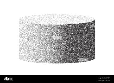 Dotwork 3d Cylinder Background Black Noise Stipple Dots Podium Dotted