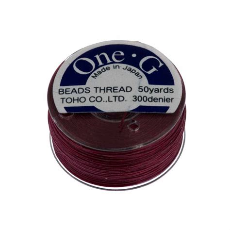 Toho One-G Nylon Burgundy Thread 50 yard bobbin | Aura Crystals, LLC