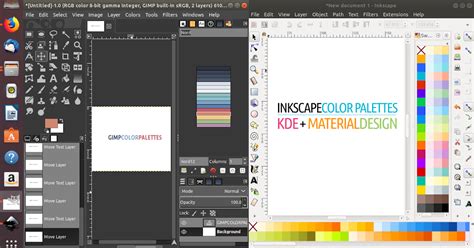 Import Color Palettes Swatches For GIMP And Inkscape On Ubuntu