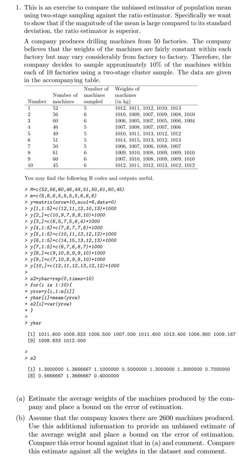 Solved This Is An ﻿exercise To ﻿compare The Unbiased