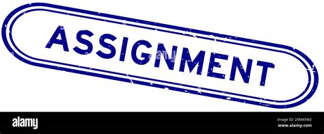 Grunge Blue Assignment Word Rubber Seal Stamp On White Background Stock Vector Image And Art Alamy