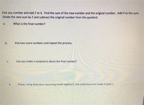 solved pick any number and add 2 to it find the sum of the