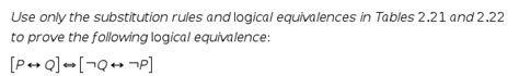 solved use only the substitution rules and logical