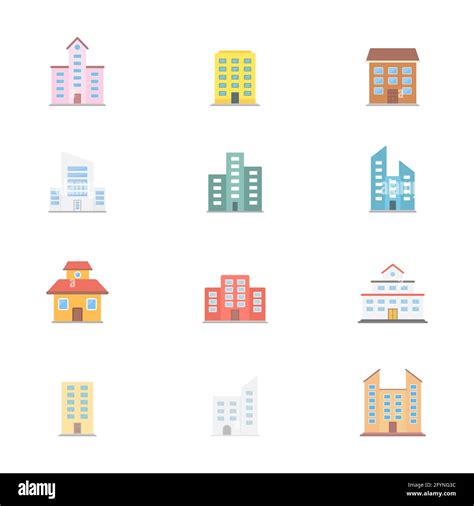 Color Modern School Building Stock Vector Images Alamy