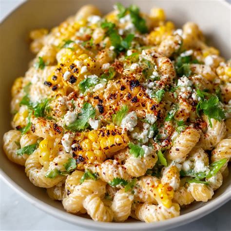 Creamy Mexican Street Corn Pasta Salad Elote Style Foodie Ripple