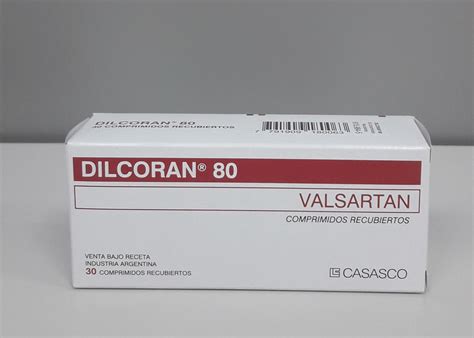 Dilcoran Valsartan 80 Mg Casasco Caja X 30 Comprimidos