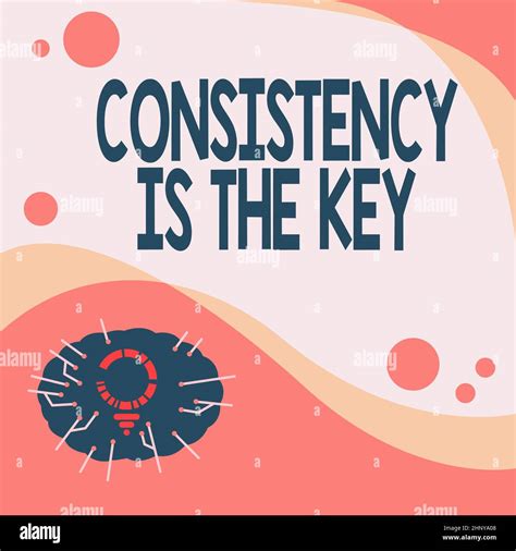 Sign Displaying Consistency Is The Key Business Concept By Breaking Bad Habits And Forming Good
