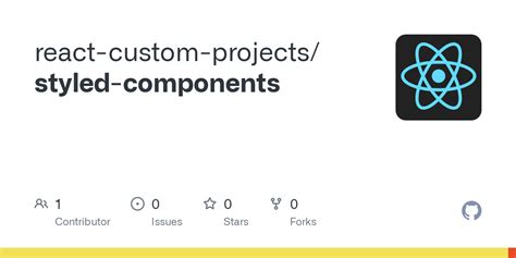 GitHub React Custom Projects Styled Components