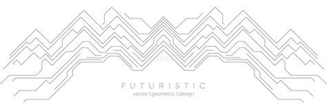 Grey Lines Abstract Technology Geometric Background Stock Illustration Illustration Of Tech