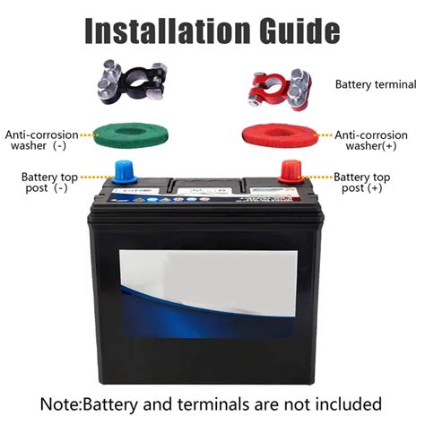 Top Post Battery Terminal Washers 2 Pairs Battery Terminal Protectors